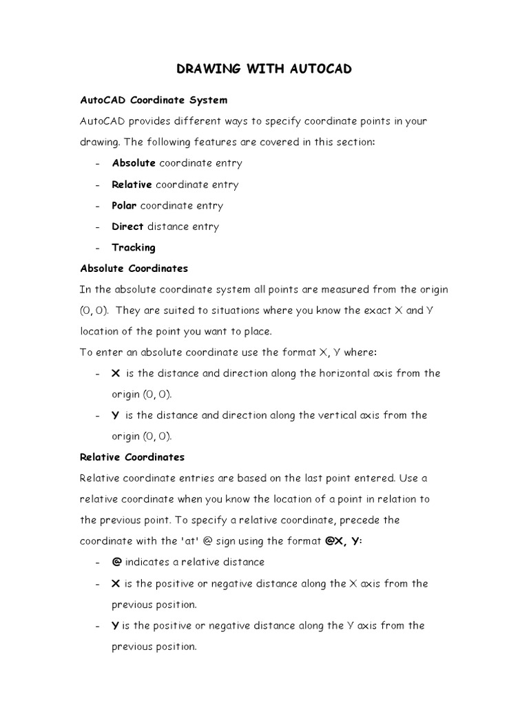 2-Lectures DRAWING WITH AUTOCAD PDF | PDF