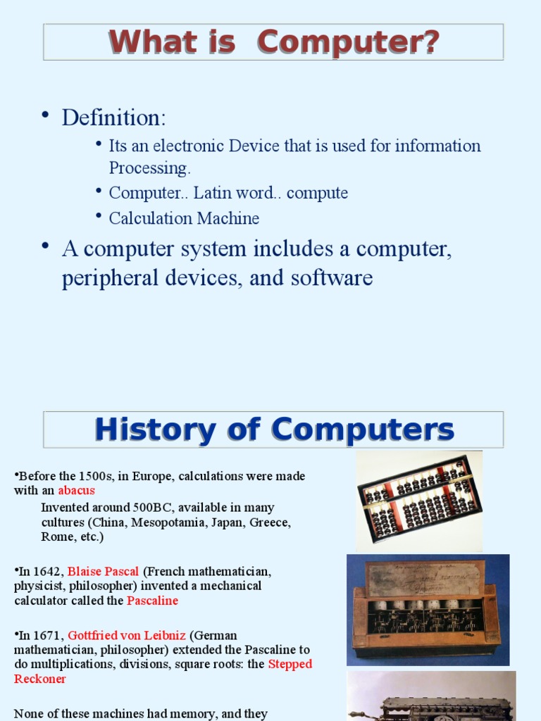 Computer PPT | PDF | Personal Computers | Laptop