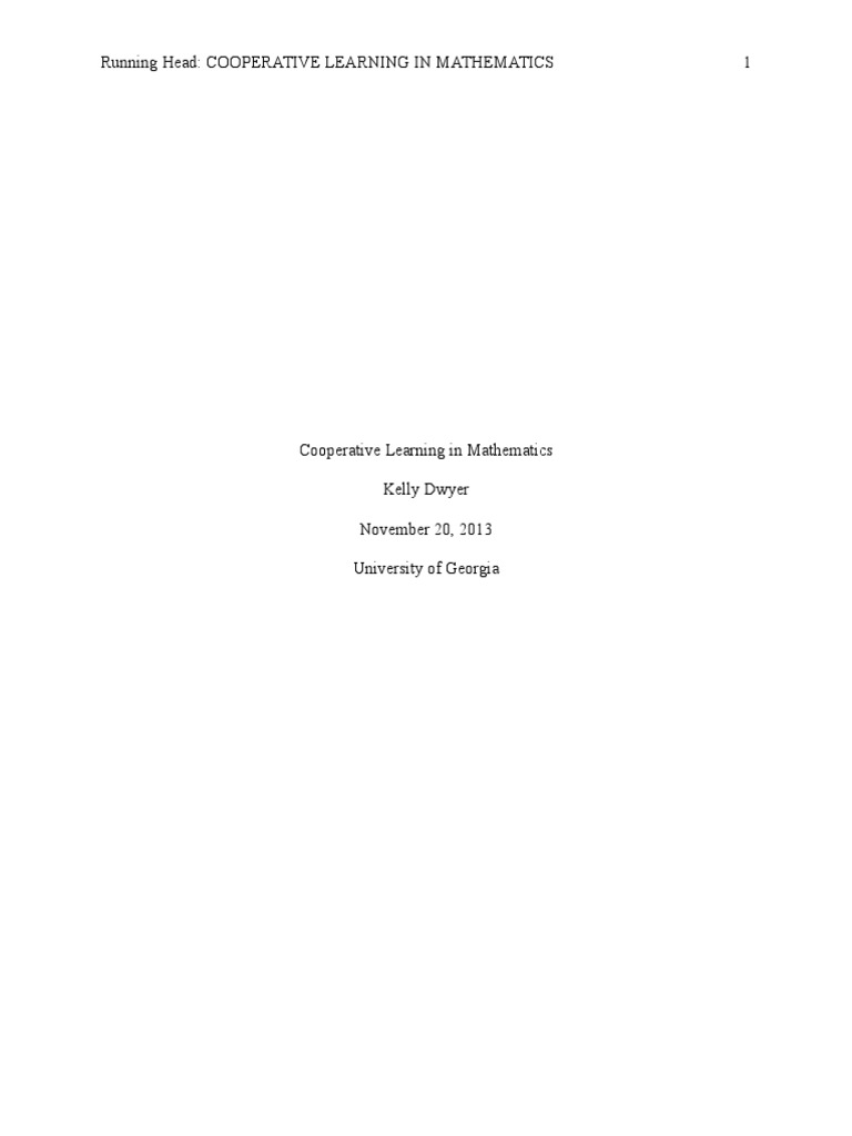 Effective Cooperative Learning in Math | PDF | Learning | Cognition