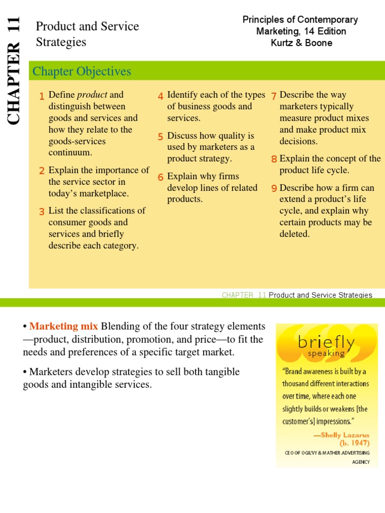 Product and Service Strategies: Chapter Objectives | PDF | Product ...