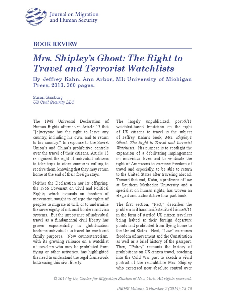 Mr. Shipley's Ghost | PDF | Freedom Of Movement | Fourteenth Amendment ...