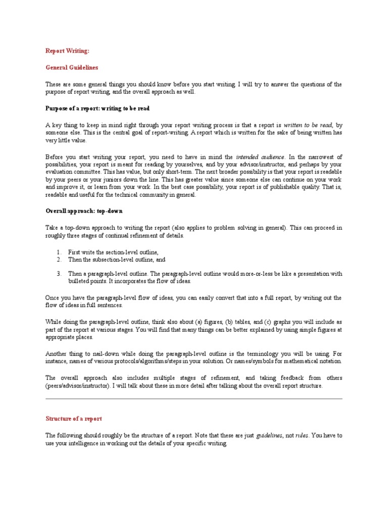 Report Writing | Download Free PDF | Abstract (Summary) | Algorithms