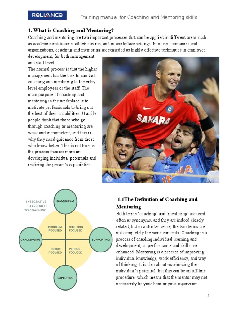 Coaching and Mentoring Manual | PDF | Mentorship | Employment