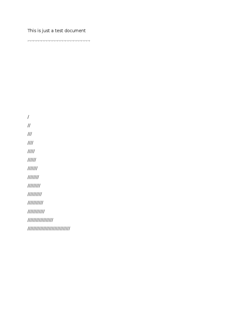 This Is Just A Test Document | PDF
