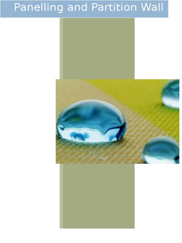 Panelling and Partition Wall | PDF | Wall | Manmade Materials