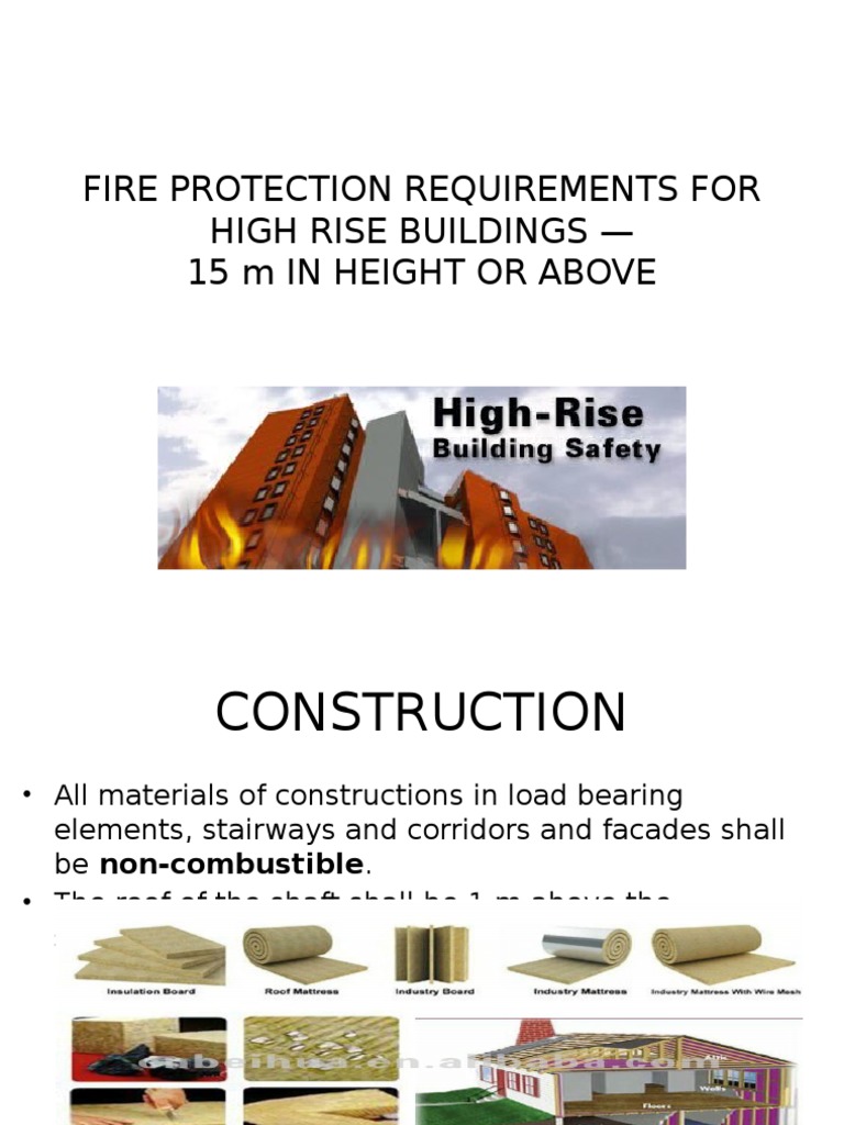Fire Protection Requirements For High Rise Building 15 M in Height or ...
