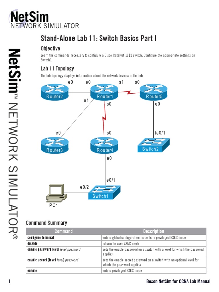 Basic Switch Part1 | PDF | Cisco Certifications | Router (Computing)