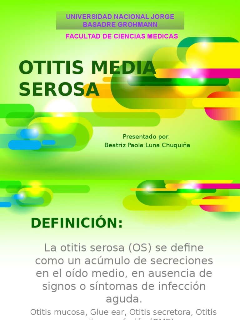 Otitis Media Serosa | PDF | Ciencias de la Salud | Medicina