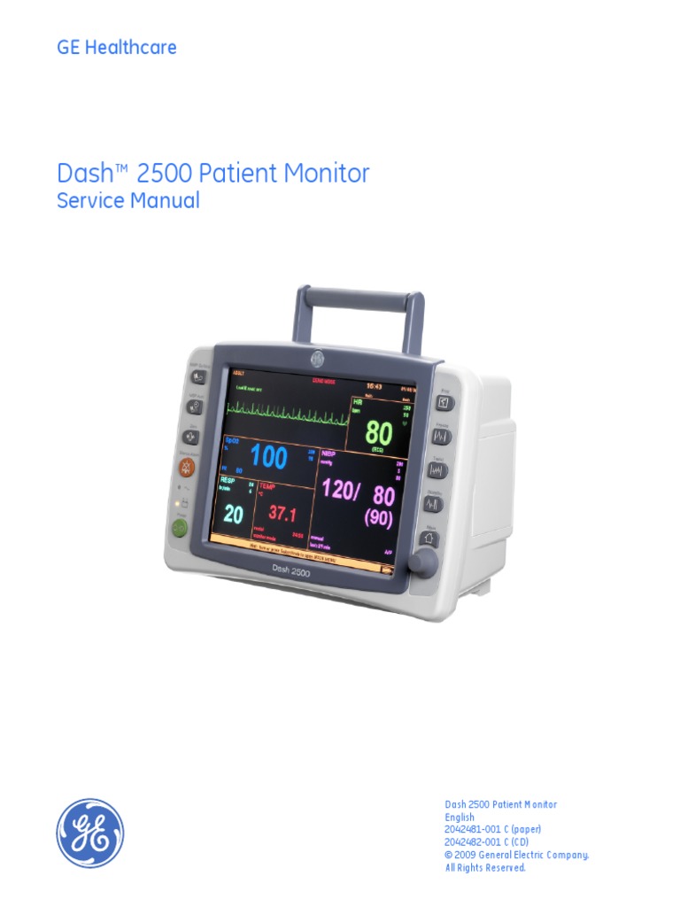GE Dash 2500 | PDF | Monitoring (Medicine) | Power Supply