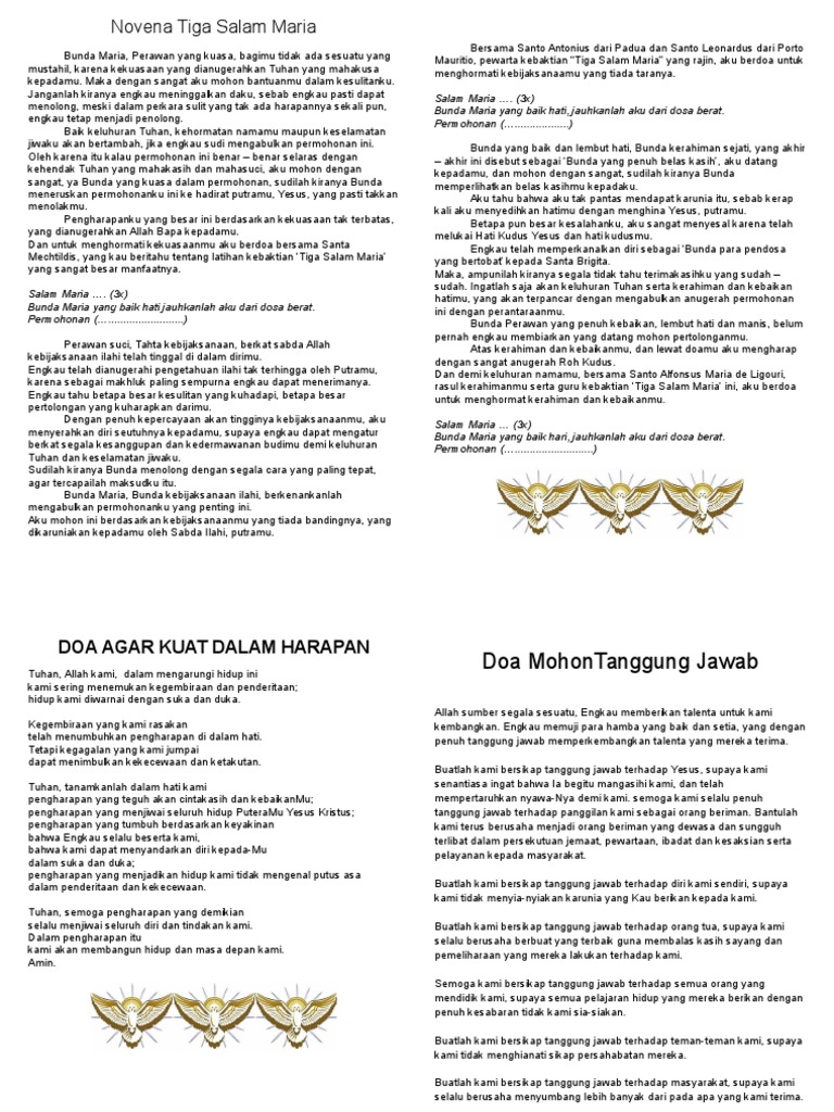 Doa Novena Tiga Salam Maria | PDF
