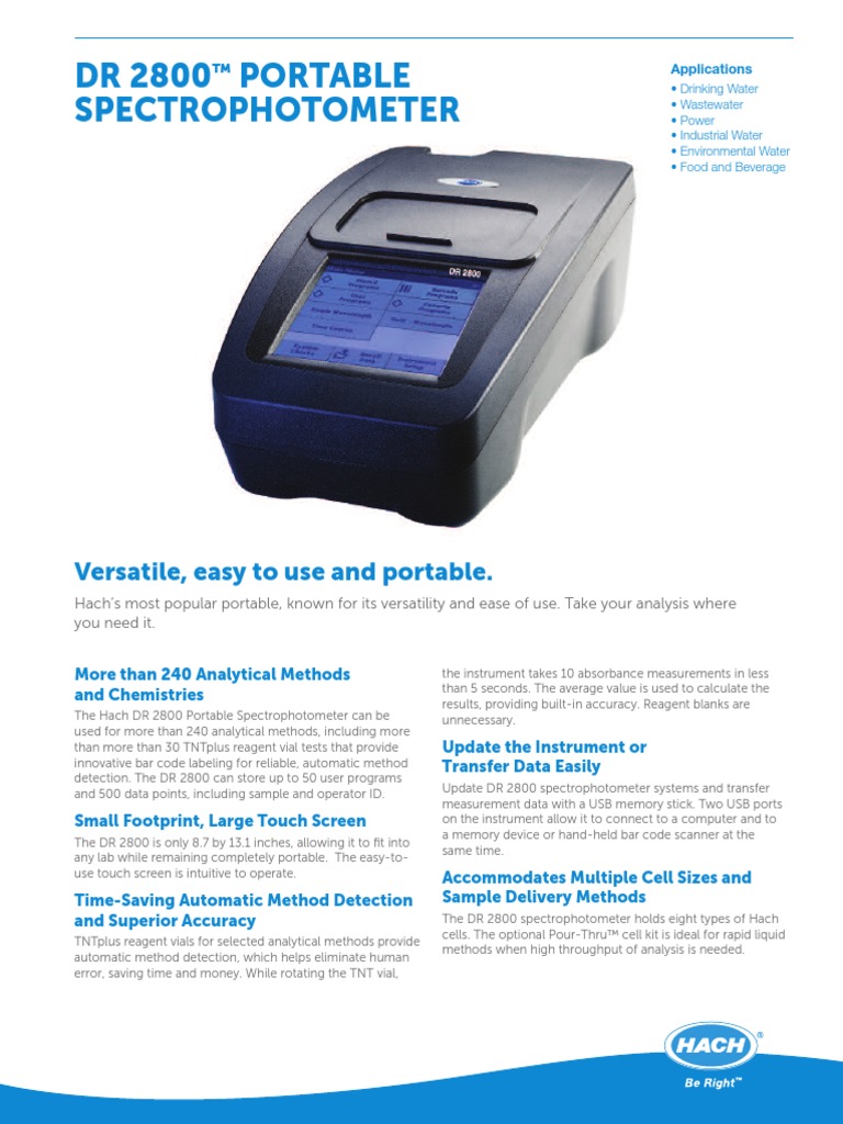 Spectrofotometer DR 2800 | Magnesium | Battery (Electricity)