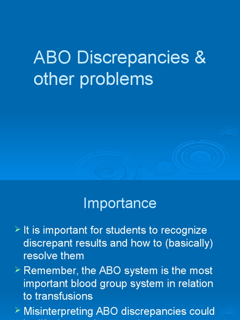 3 ABO Discrepancies Other Problems | PDF | Antibody | Coagulation