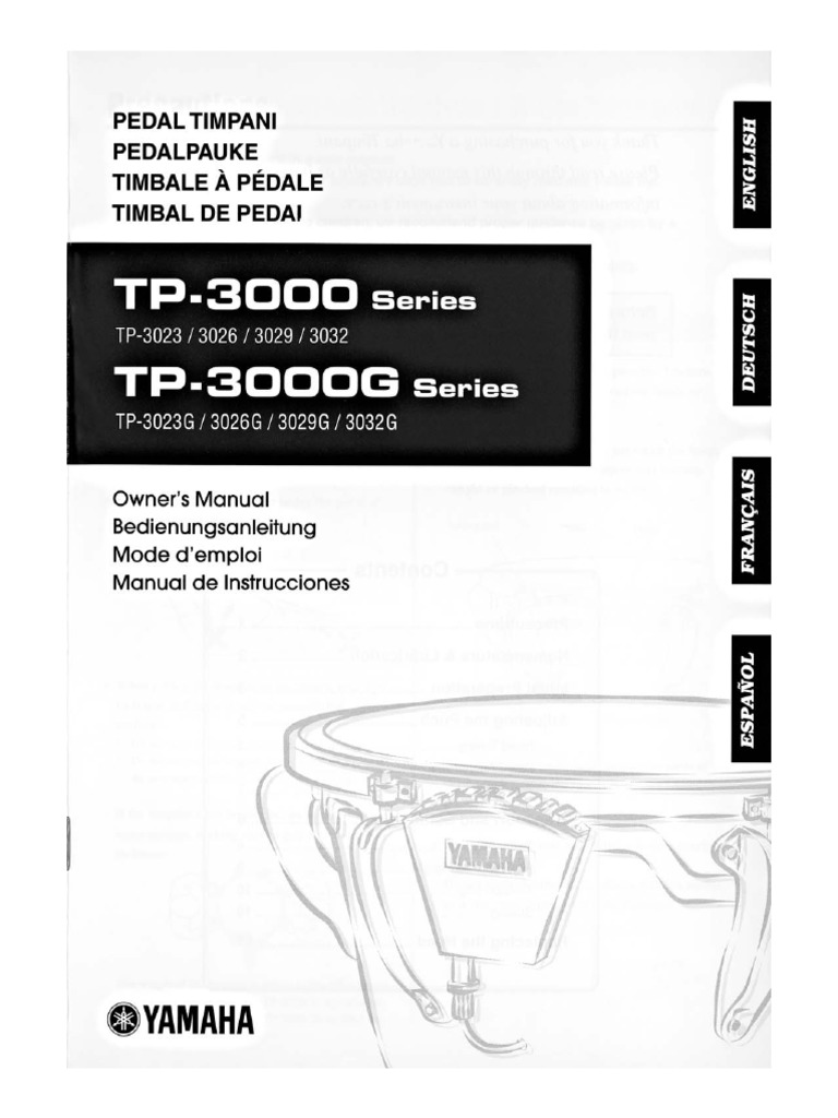 TP3000 Timpani Manual | PDF