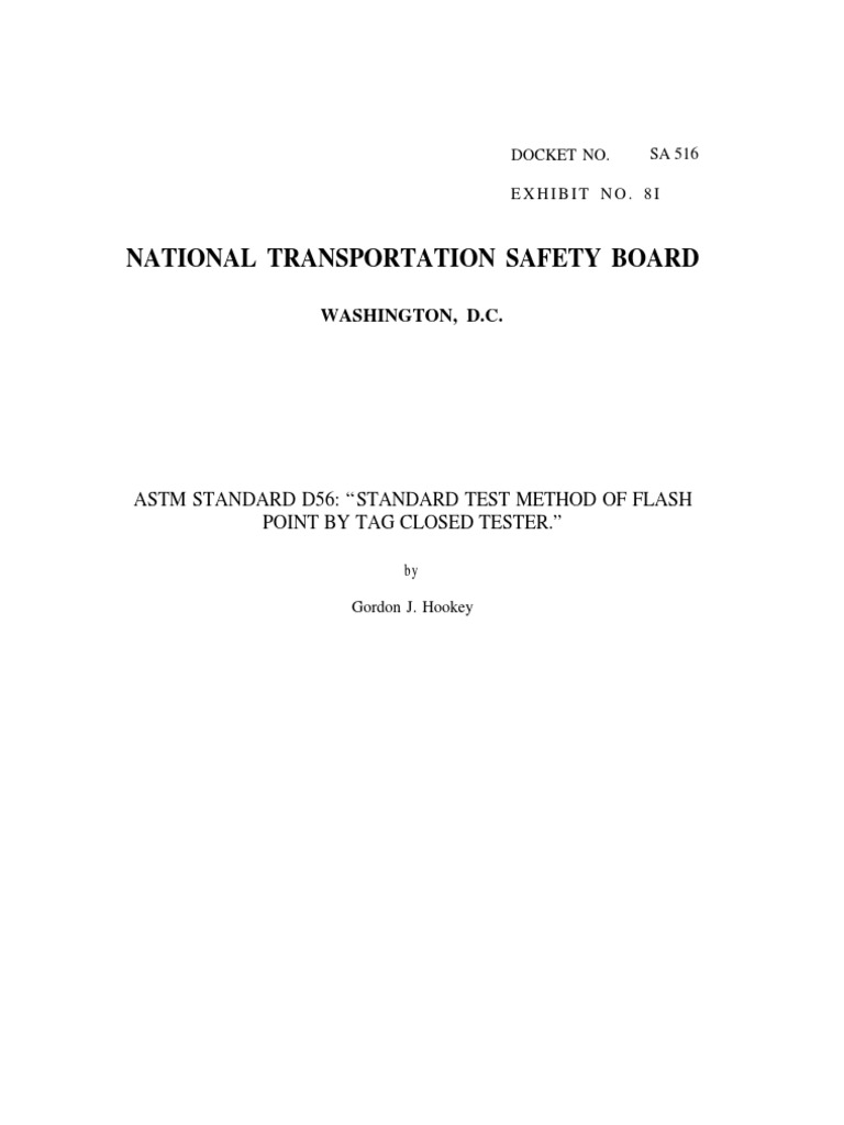 ASTM D56 Flash Point Testing Method | PDF | Technology & Engineering