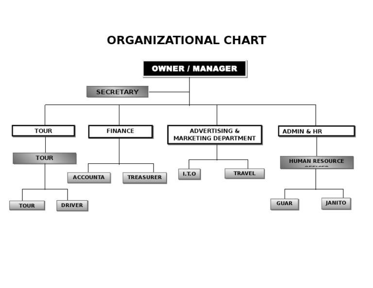 Organizational Chart: Owner / Manager | PDF