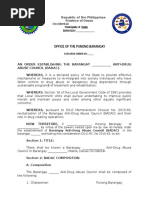Barangay Resolution Sample | PDF | Government