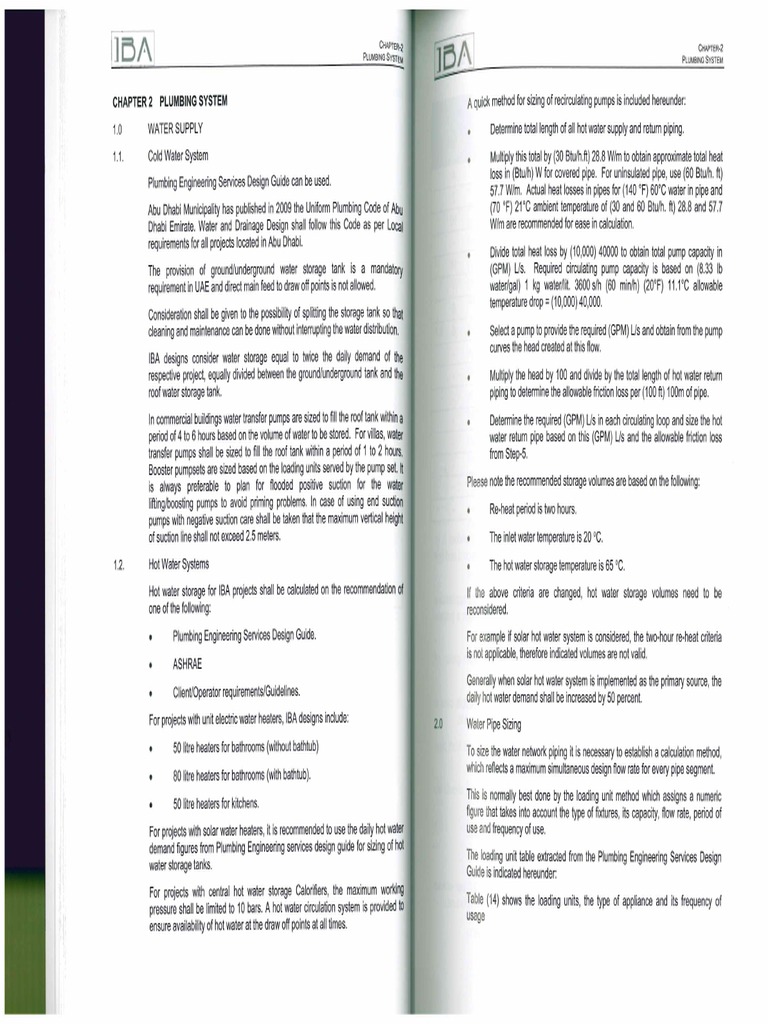 Plumbing Design Manual | PDF