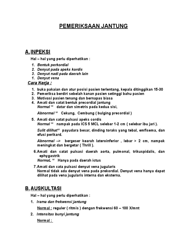Pemeriksaan Jantung | PDF