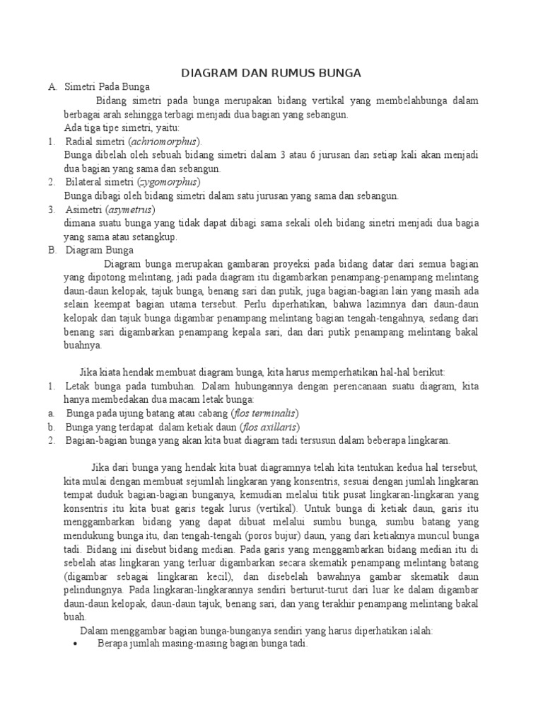 Diagram Dan Rumus Bunga | PDF