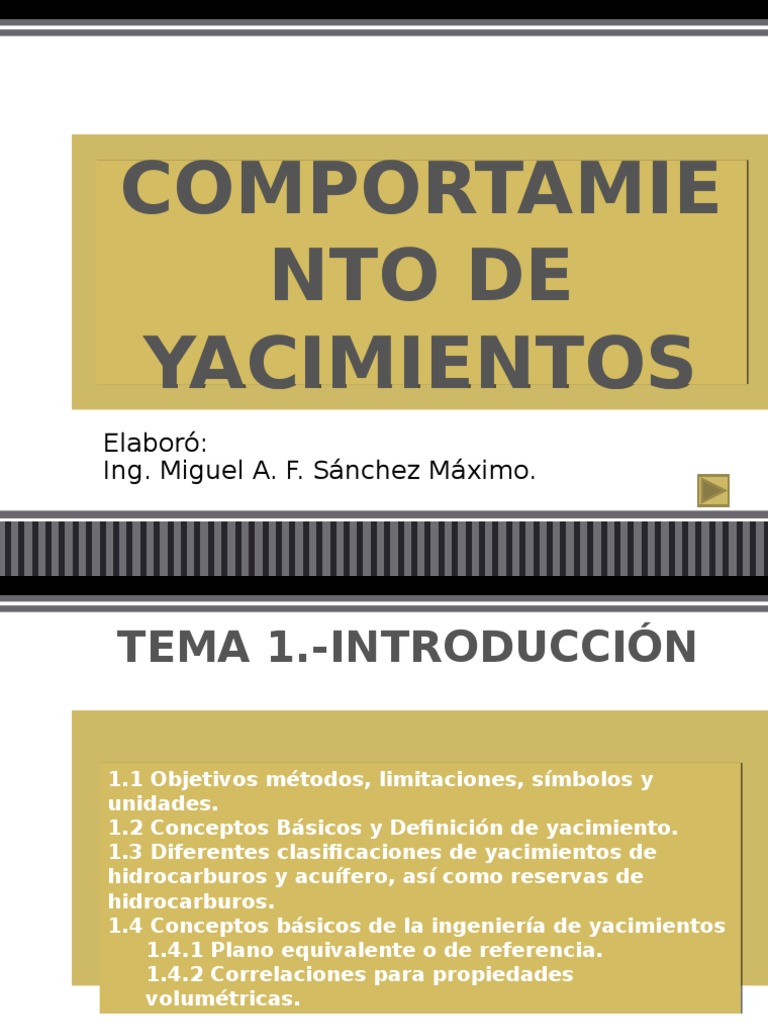 Comportamiento de Yacimientos | PDF | Agua subterránea | Gases