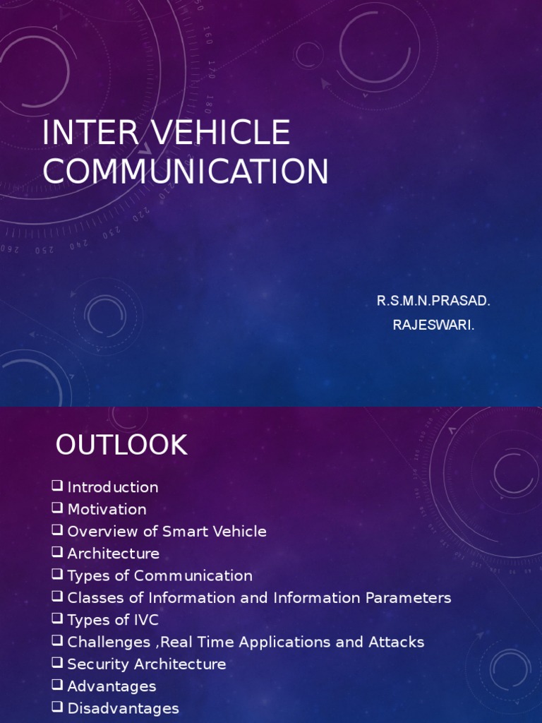 Inter Vehicle Communication Seminar Presentation | PDF | Traffic ...