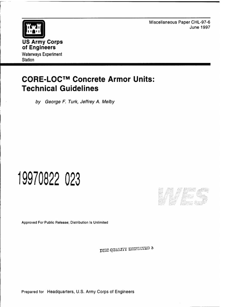 Coreloc Concrete Armor Units Technical Guidelines | PDF | Concrete ...