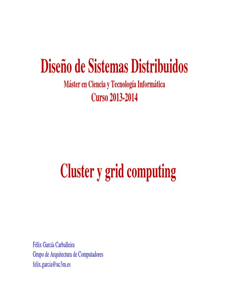 Cluster Grid Pdf Grid Computing Replication Computing 4400