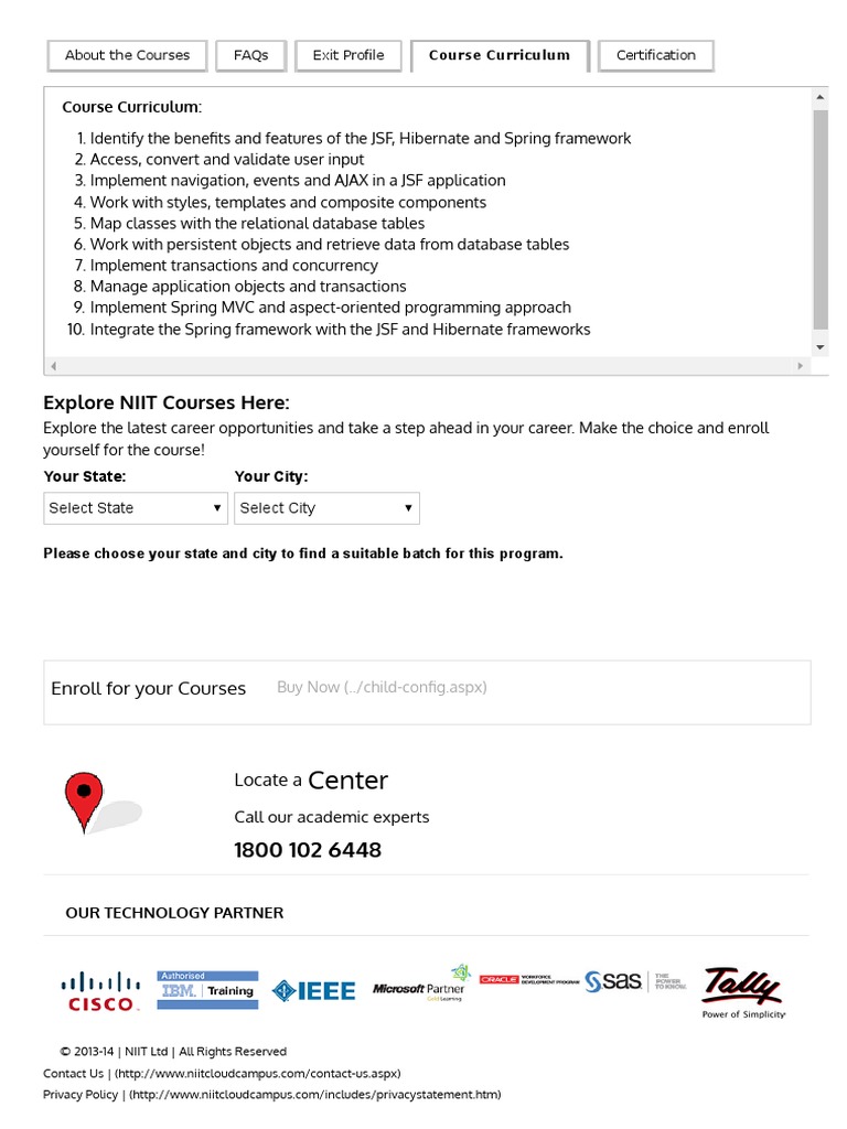 Center: Explore NIIT Courses Here | PDF