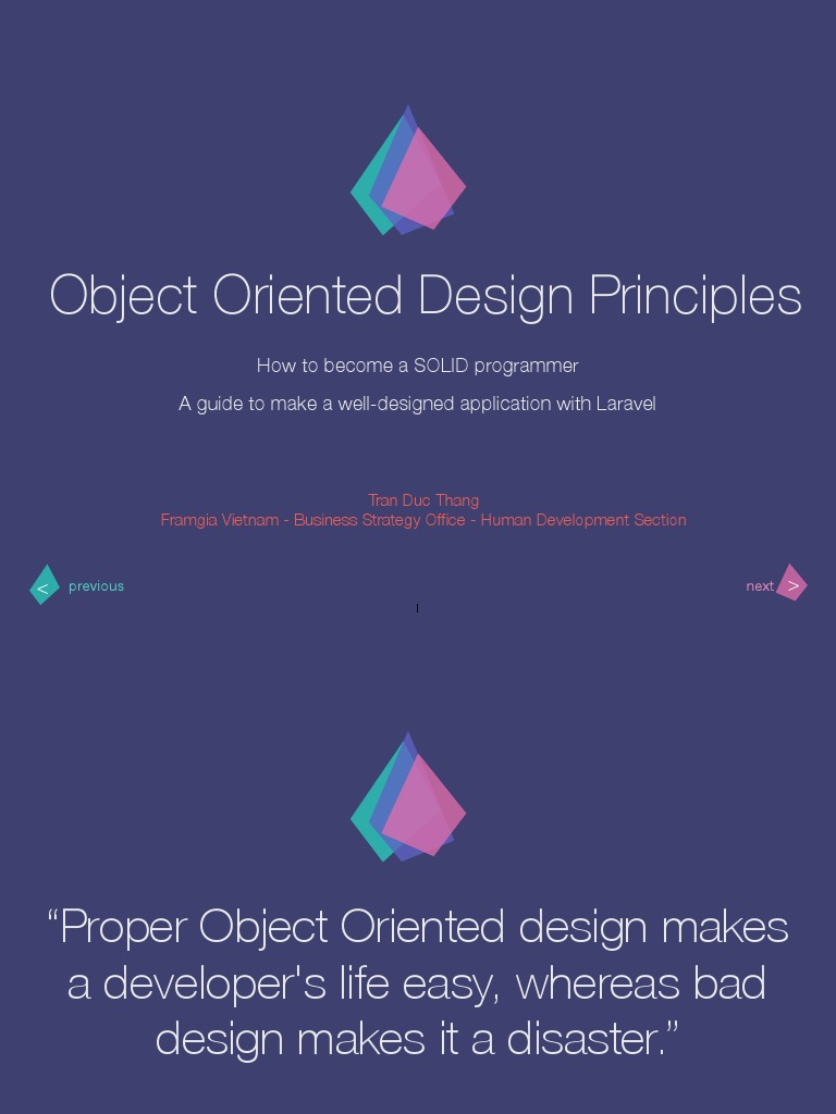 Object Oriented Design Principle | PDF | Object Oriented Programming ...