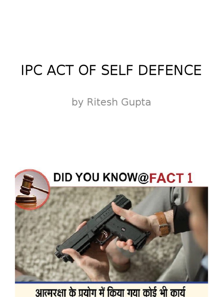 Ipc Act of Self Defence | PDF