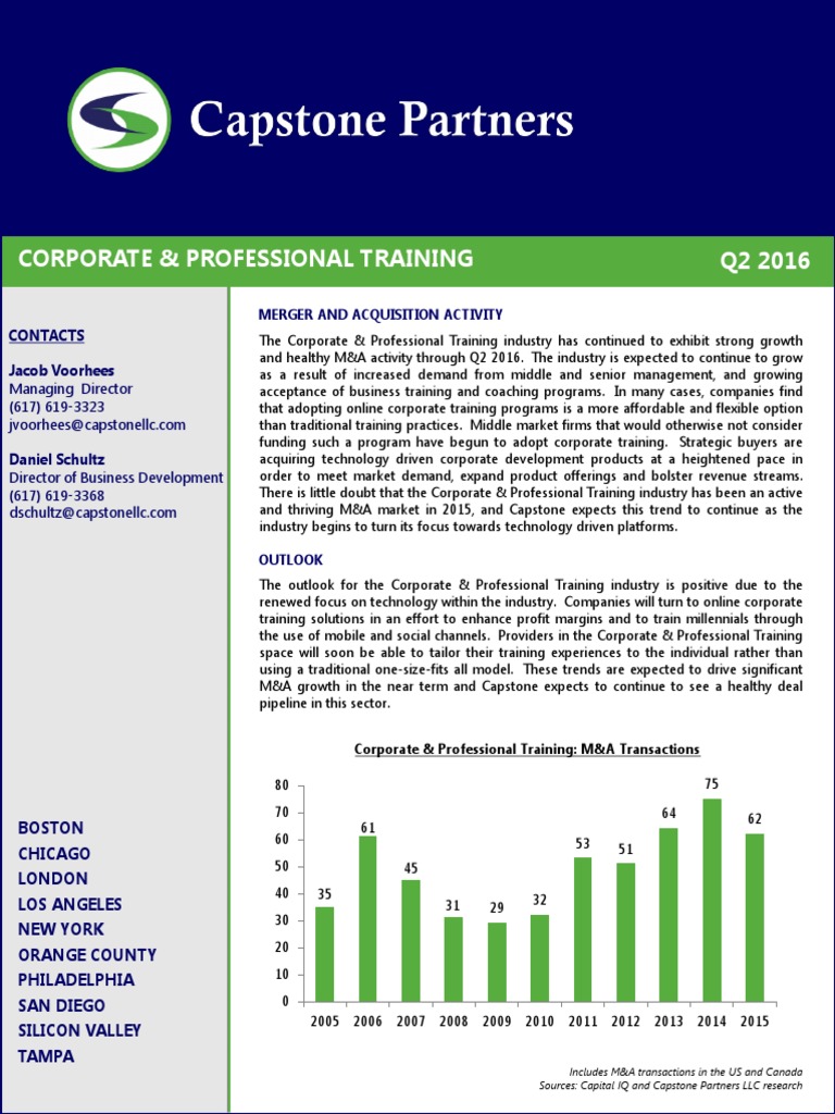 Capstone Corporate Training Report - Q2 2016 | PDF | Massive Open Online Course | Educational ...