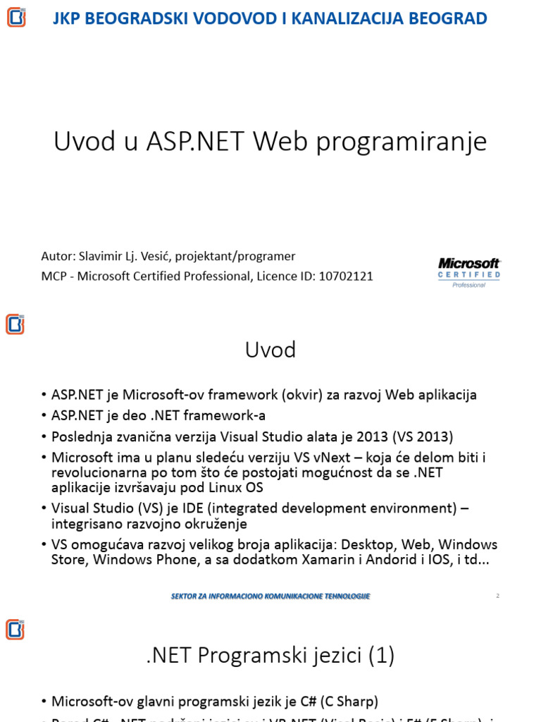 Uvod U ASP - NET + Progress 4GL - Prezentacija | PDF