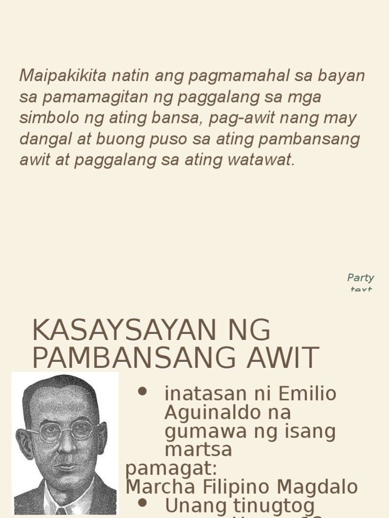 Pambansang Awit Lupang Hinirang