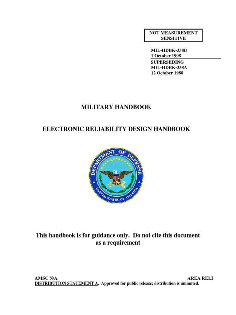Mil-Hdbk-338b Electronic Reliability Design Handbook | PDF | Reliability Engineering ...