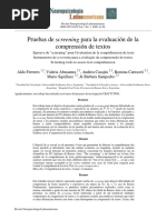 TALE - Test de Analisis de Lecto-Escritura PDF | PDF | Comprensión ...