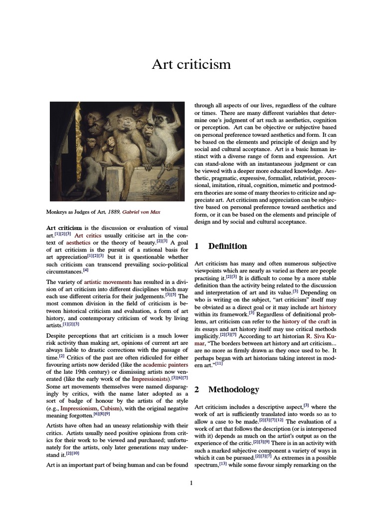 Art Criticism | PDF | Art Criticism | Aesthetics