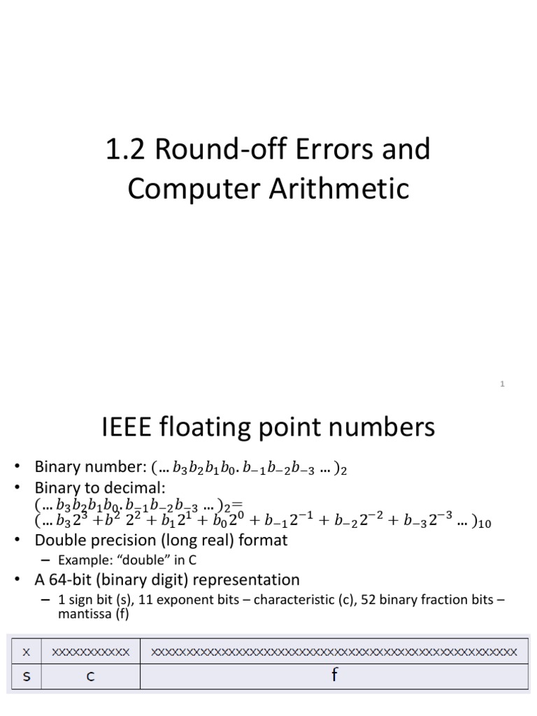 1.2 Round-Off Errors and Computer Arithmetic | PDF | Teaching Methods ...