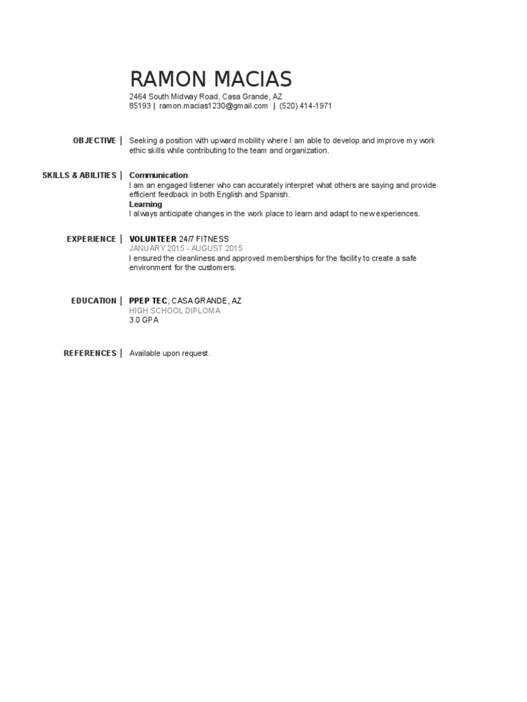 Ramon Macias Resume | PDF