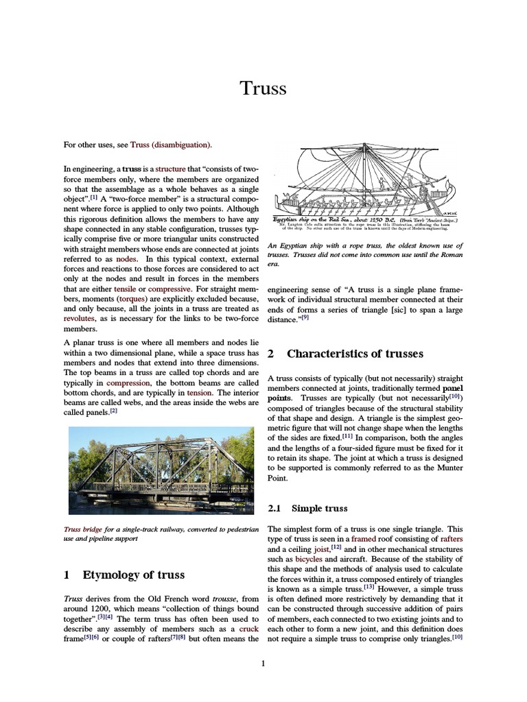 Truss | PDF | Truss | Mechanical Engineering