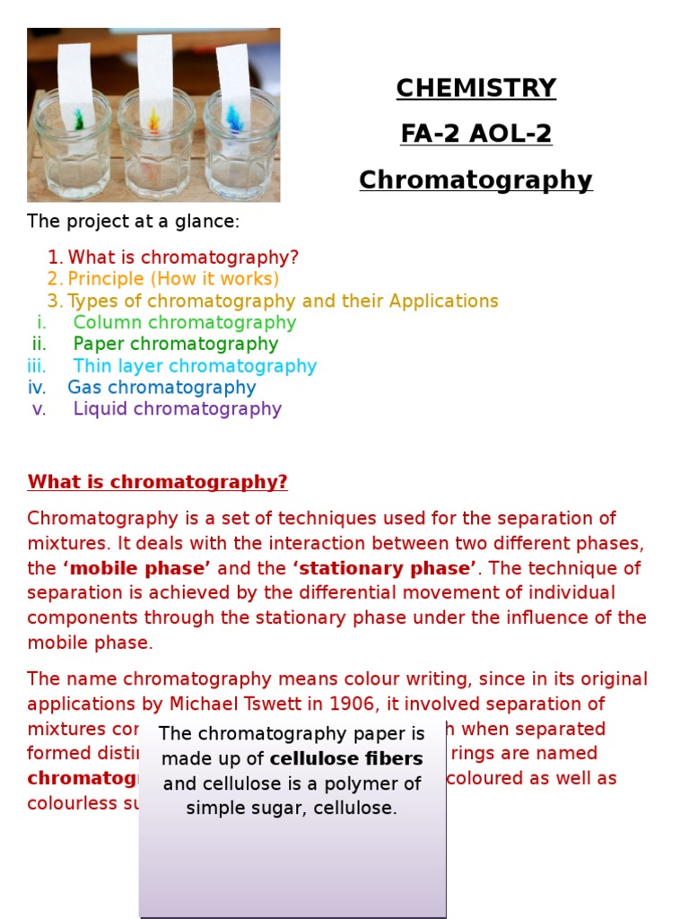 Chromatography | PDF | Chromatography | Thin Layer Chromatography