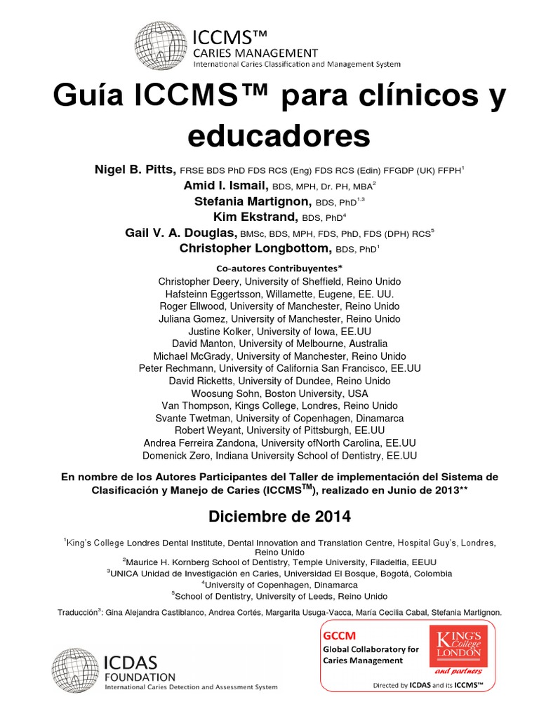 Iccms Guide in Spanish Oct2 2015final Version | PDF | Diente humano ...