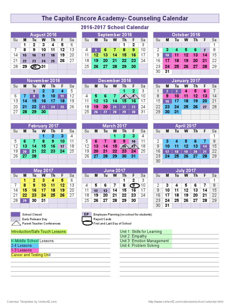 School-Year-Calendar 1617 | PDF