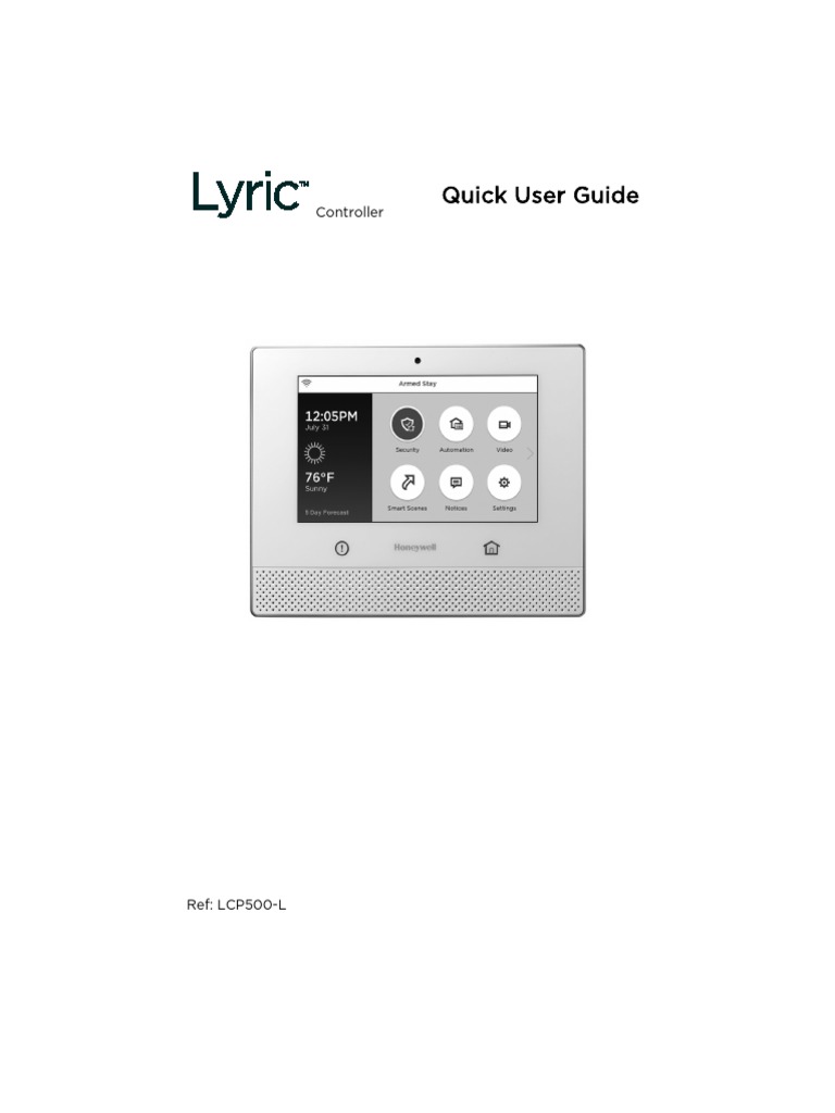 Honeywell Lyric Security System Quick User Guide | PDF | Security Alarm | Computing