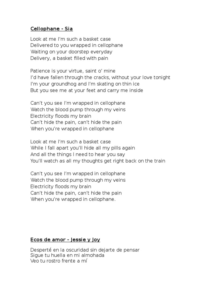 Cellophane | PDF | Música grabada | Música pop