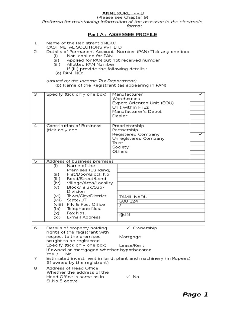 Annexure B | PDF | Valuation (Finance) | Business (General)