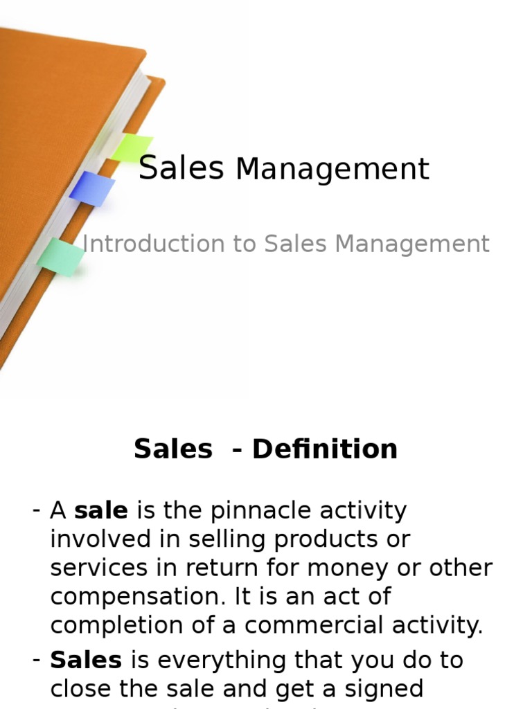 Sales Management 1 | PDF | Sales | Marketing