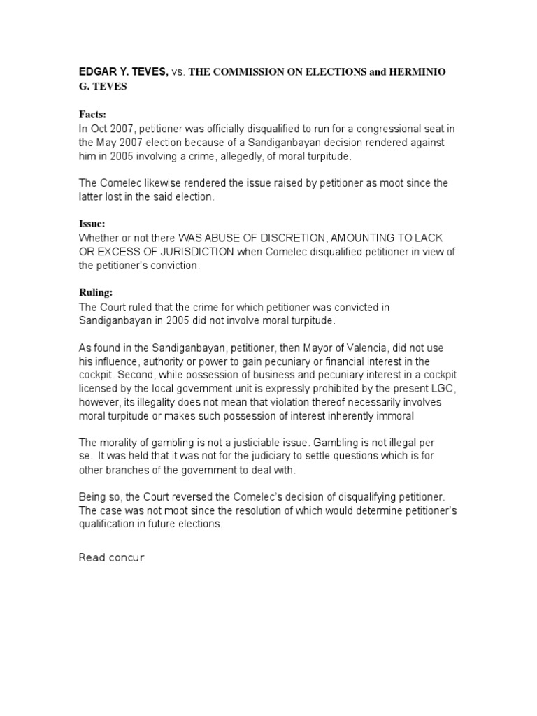 Edgar Y. Teves, Vs | PDF | Finance & Money Management | Social Science