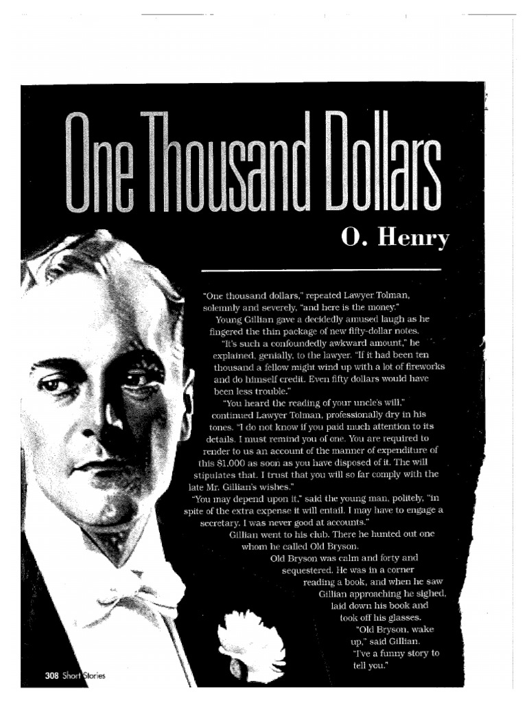 One Thousand Dollars | PDF