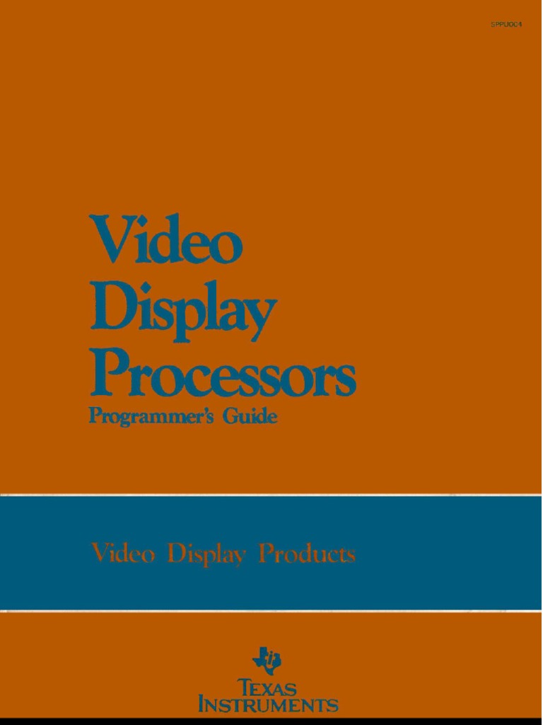 Ti VDP Programmers Guide PDF | PDF | Central Processing Unit | Media Technology