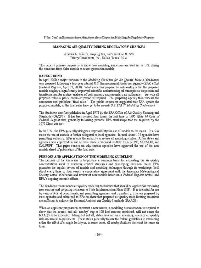 Air Dispersion Modeling | PDF | Air Pollution | United States ...